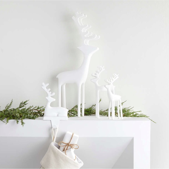 Crate&Barrel | Accents | Cratebarrel White Reindeer Figure 5 | Poshmark